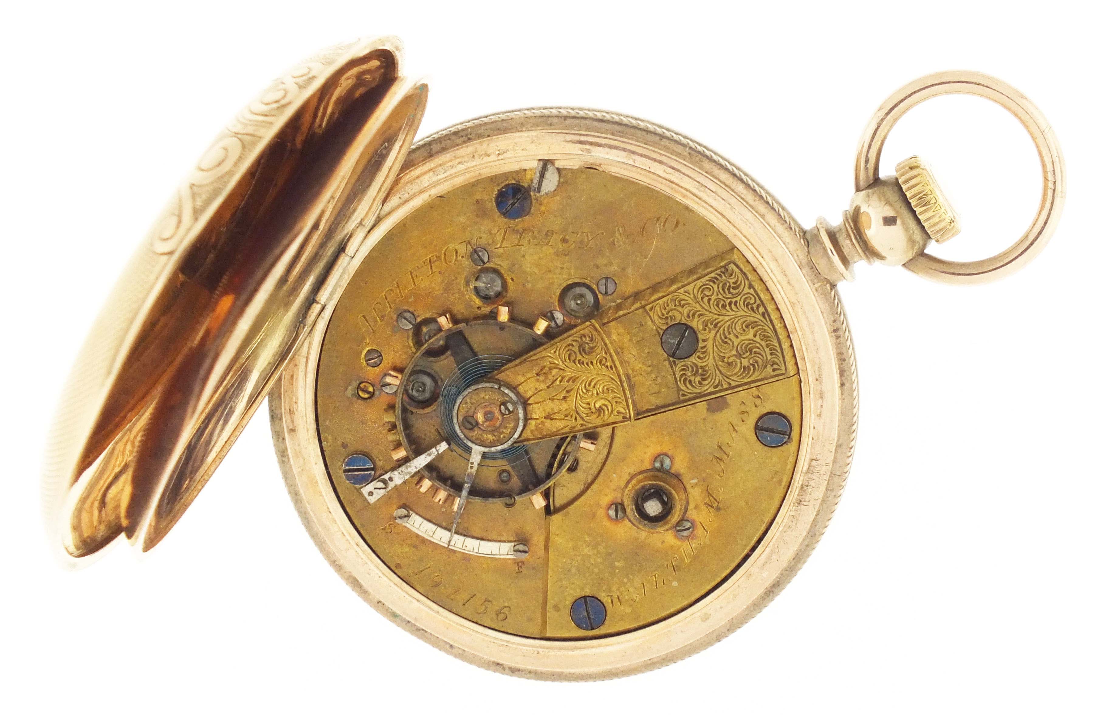 An 18 size Waltham model 1857 Appleton, Tracy & Co. key wind pocket watch