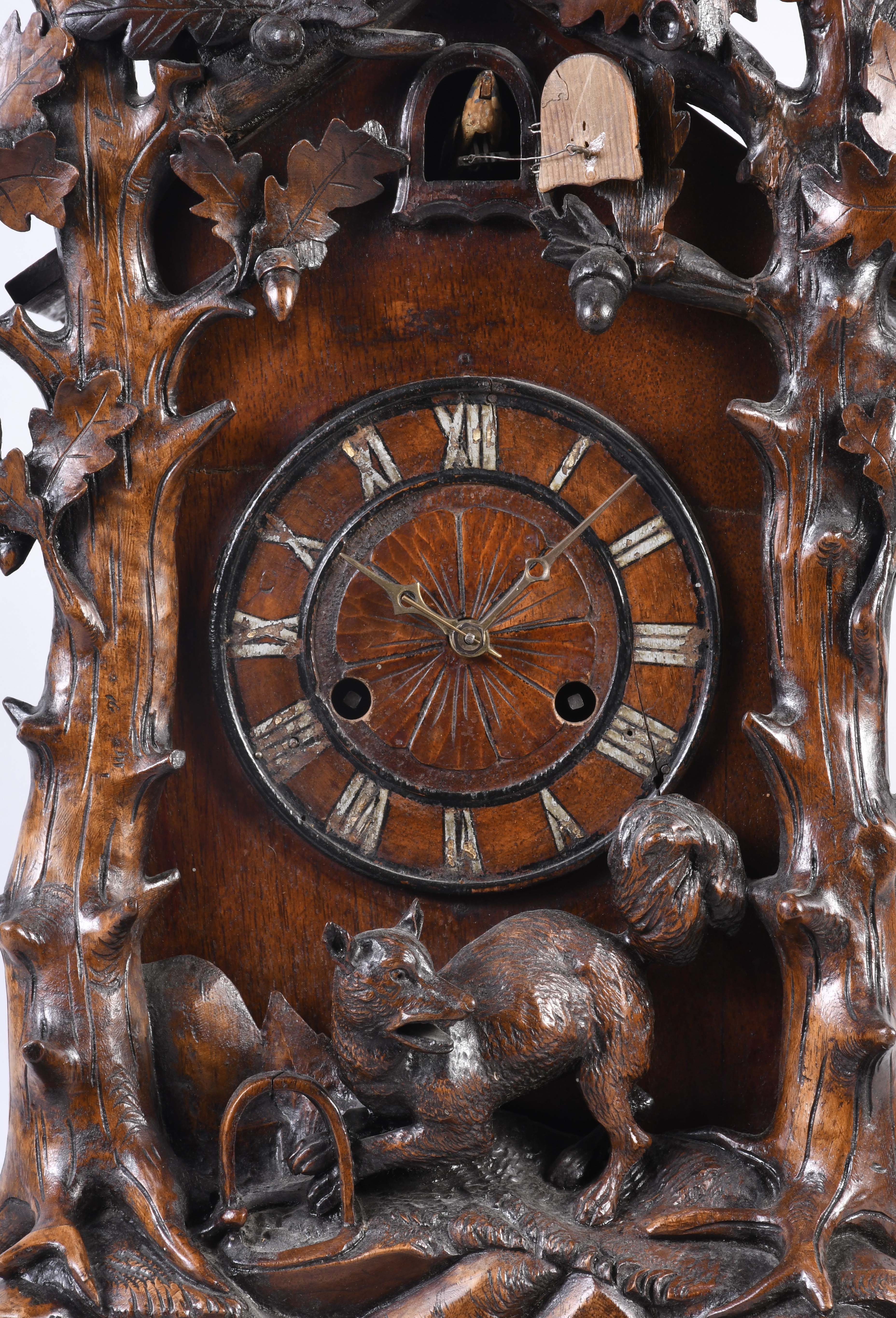 Theodore Ketterer carved shelf cuckoo clock.