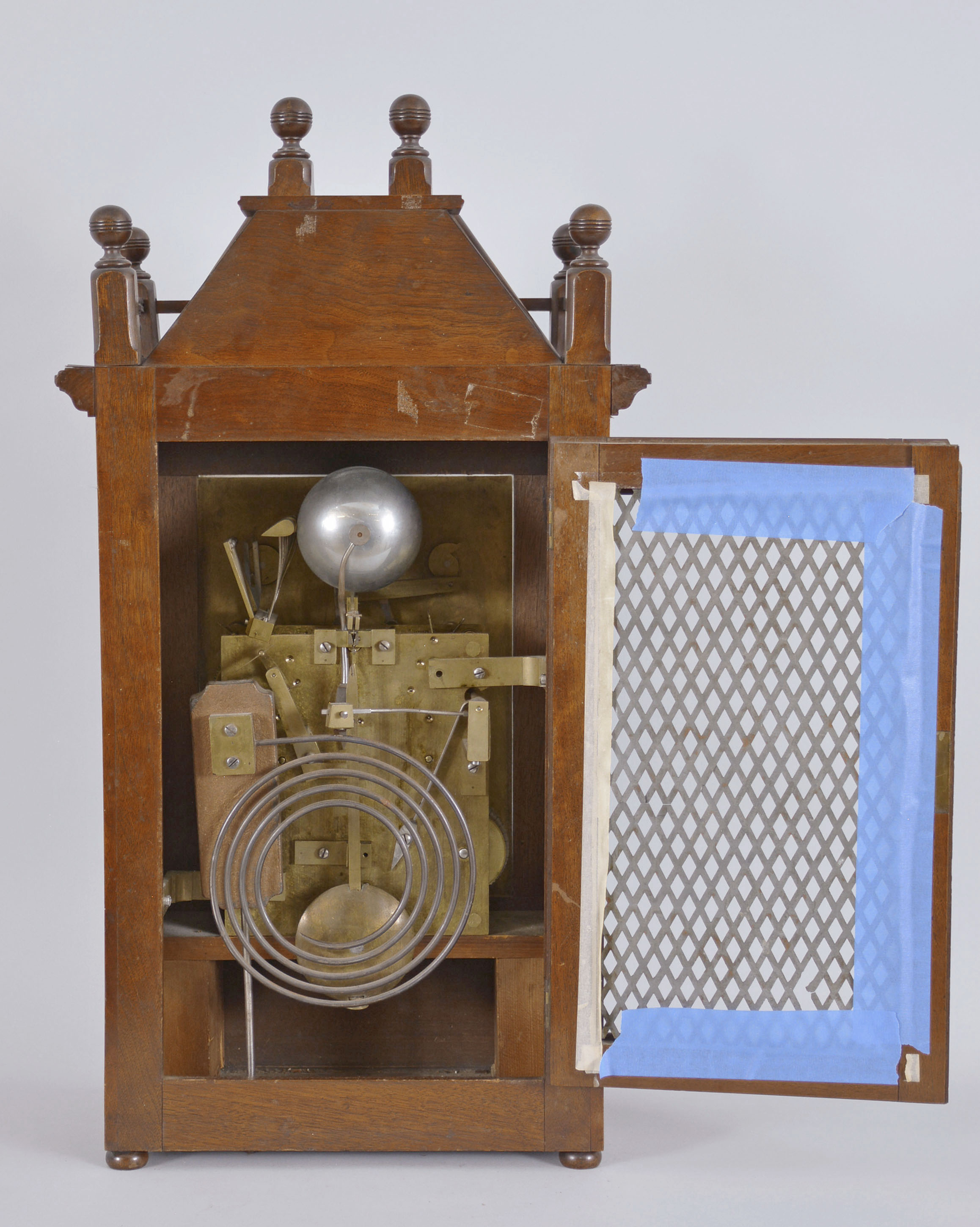 Three train English bracket clock by Joseph Penlington chiming on 8 bells