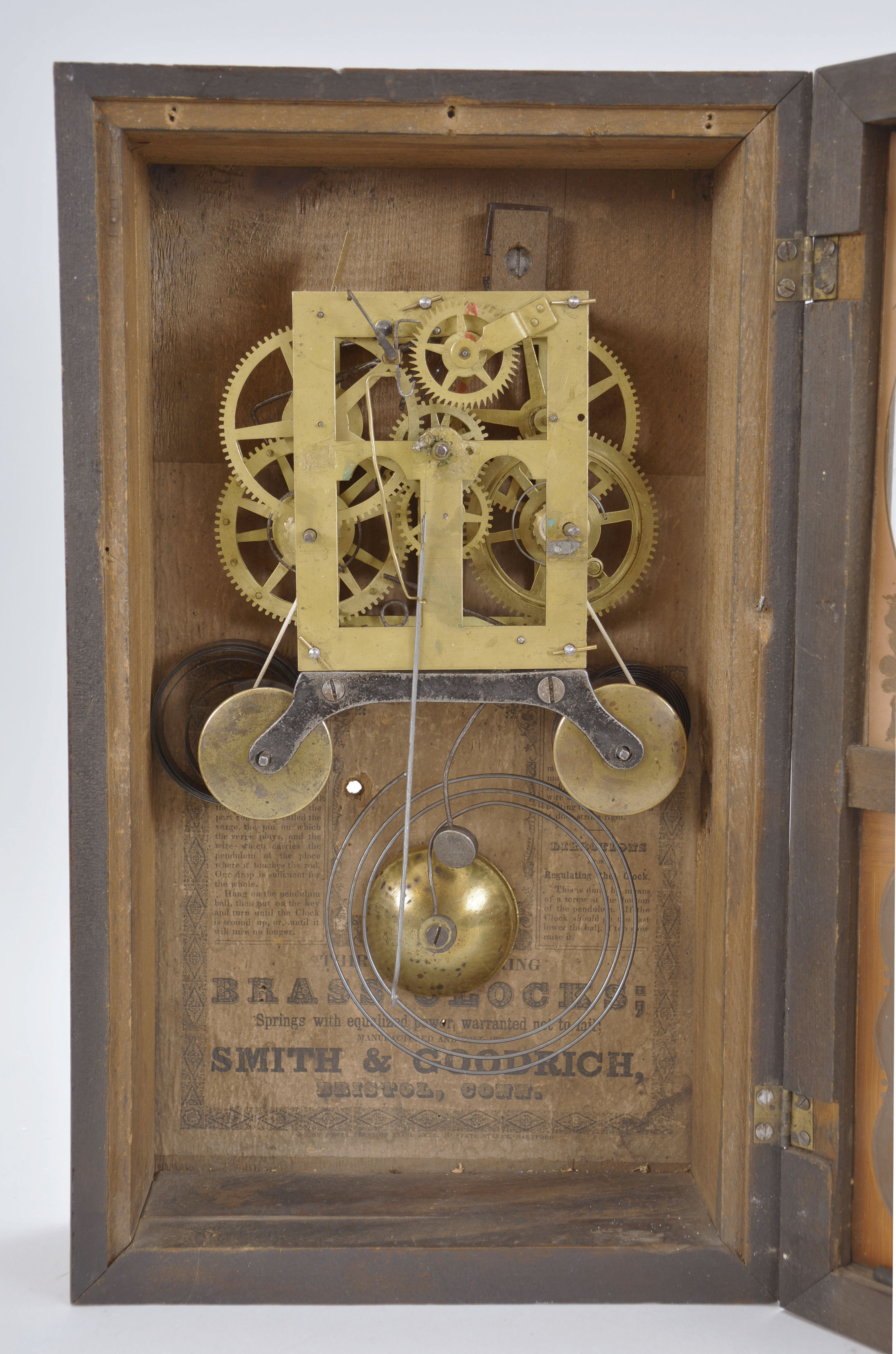 Smith & Goodrich box shelf clock with fusee movement
