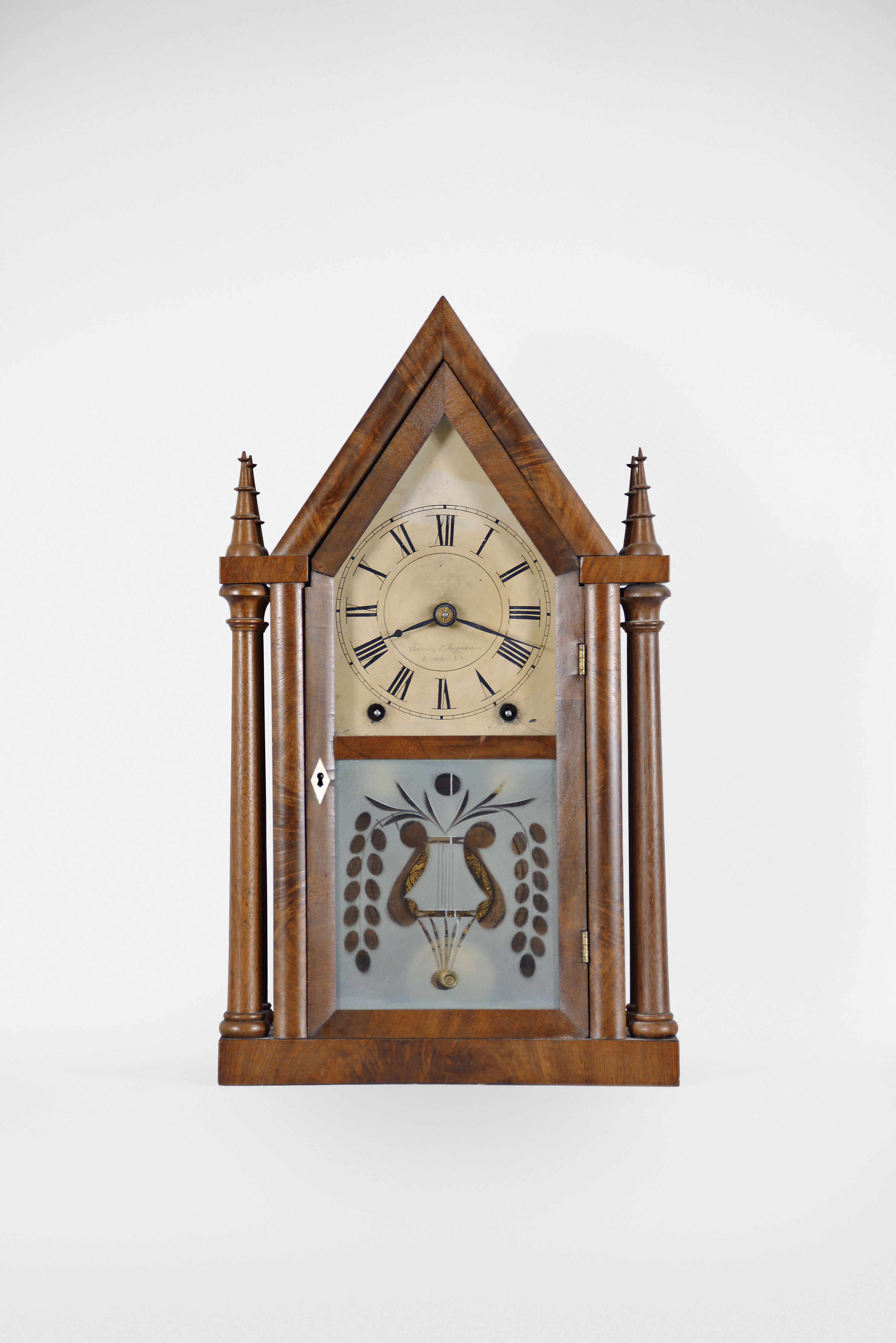 Brewster & Ingrahams, 4-column Steeple clock