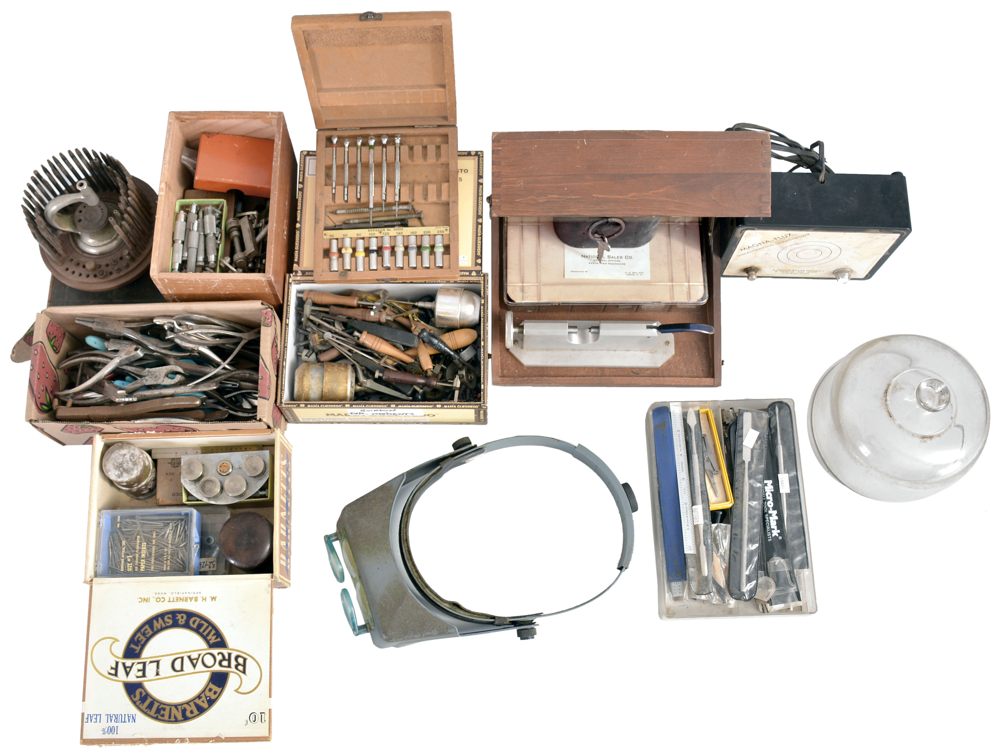 Large lot of watchmakers tools