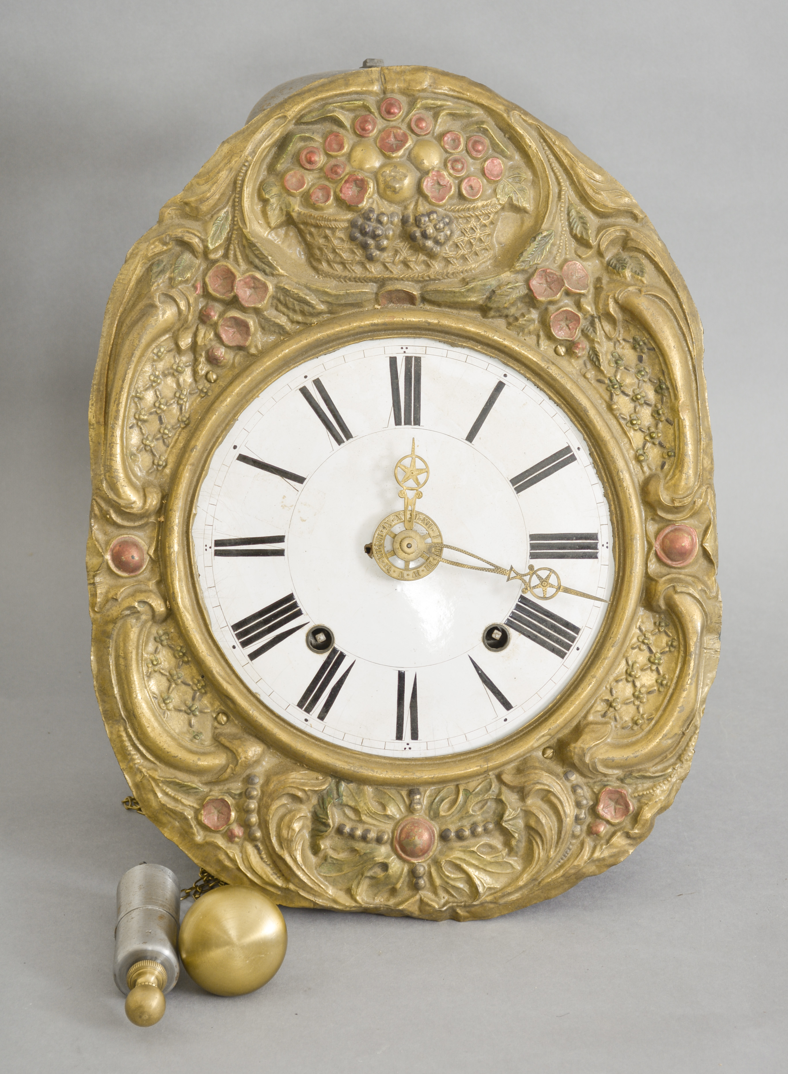 Morbier clock with star hands, German Freischwinger clock, and wag on ...