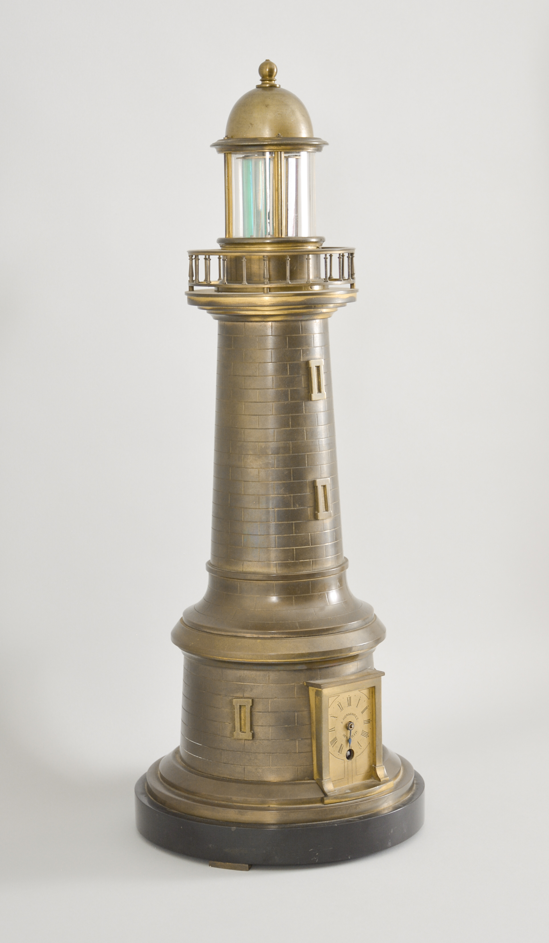 Unusual Guilmet industrial torsion pendulum lighthouse clock