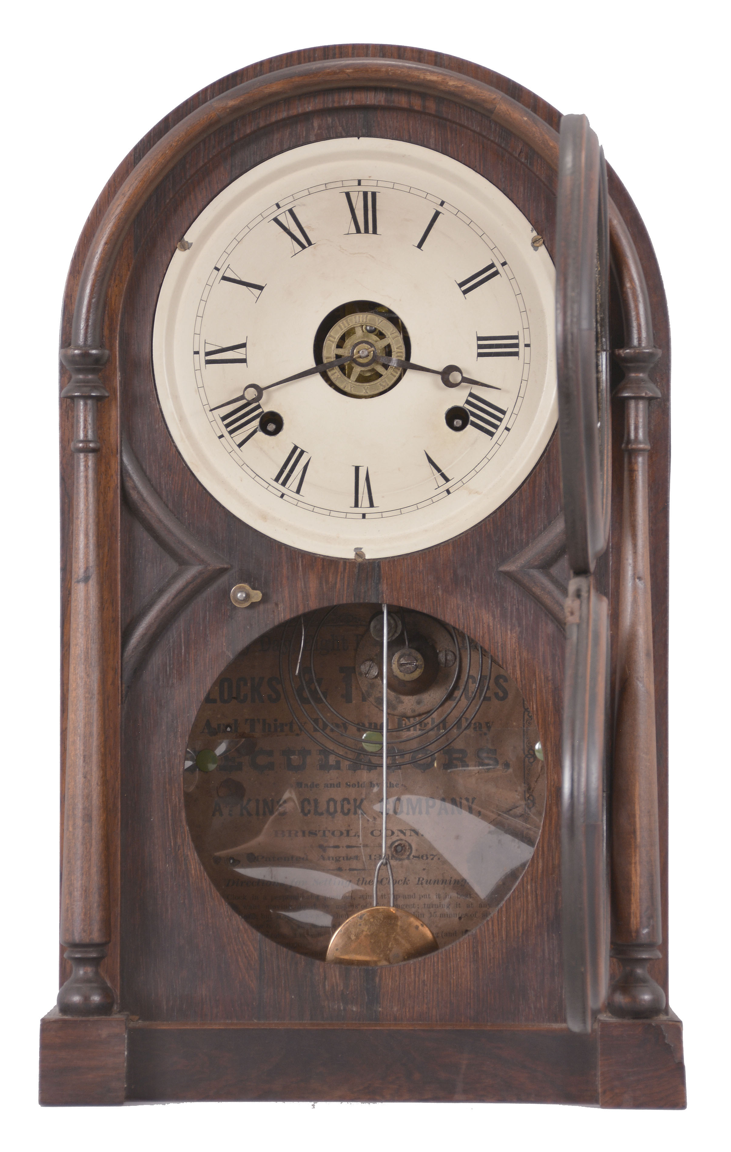 Clocks- 2 (Two): (1) Massachusetts Banjo clock in a mahogany