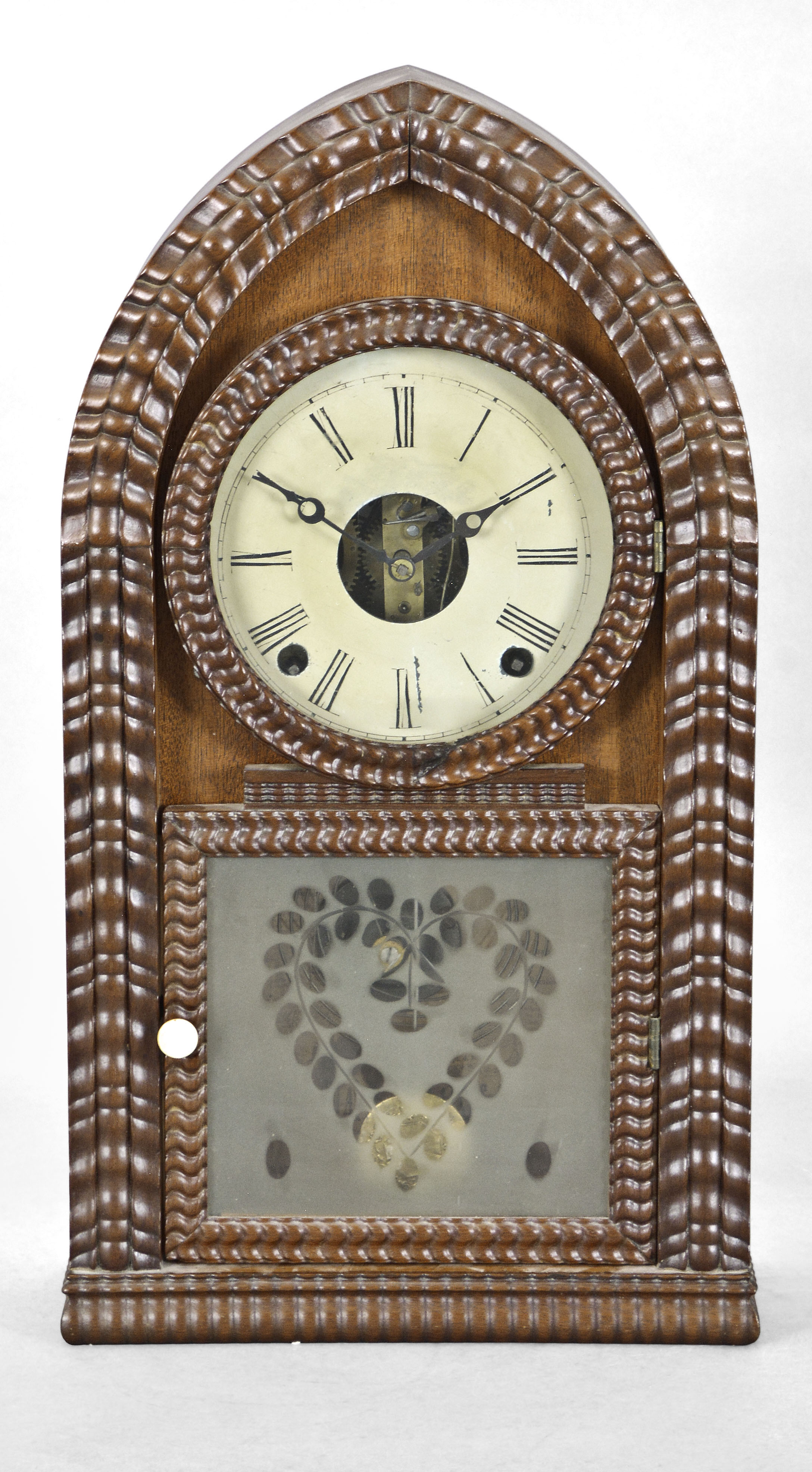 J.C. Brown 8 day ripple front gothic clock
